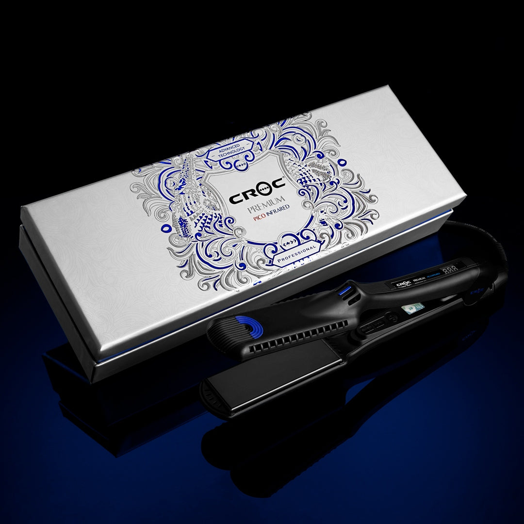 Premium Pico Infrared Black Titanium Flat Iron 1.5" – CROC